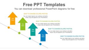 Arrows Rising Minimalist PowerPoint Template Design for Free