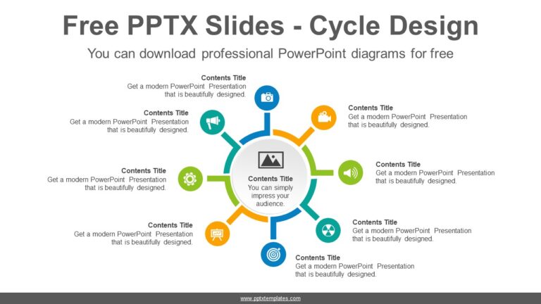 Divergent Circles PowerPoint diagram Slide Designs for Free