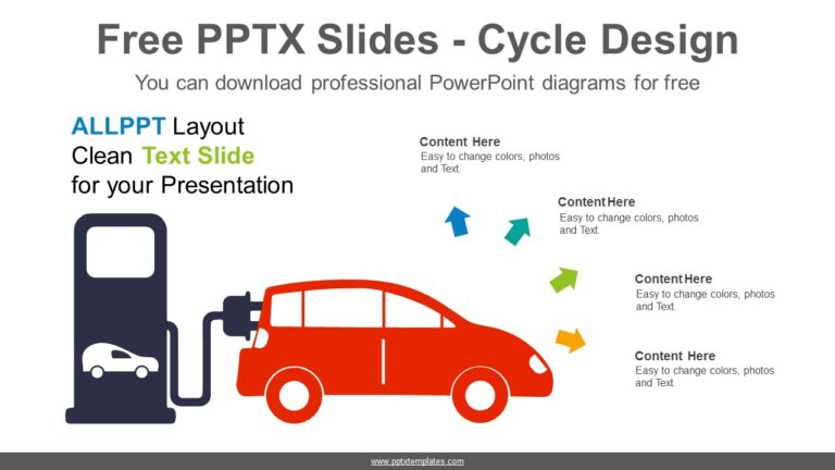 Electric Vehicle Charging PowerPoint Slide Design Template Free