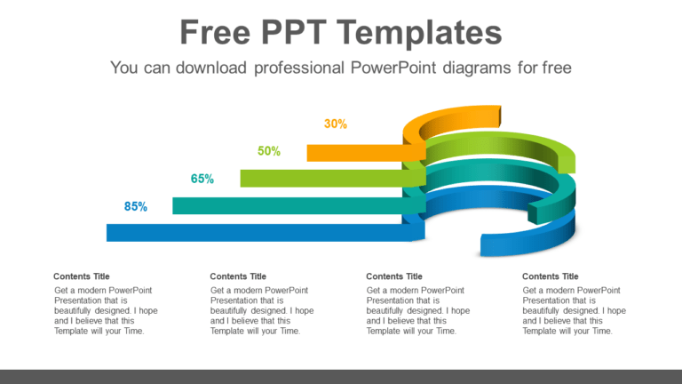 Download 3D-Ring-Bar-Chart Brain Powerpoint Infographic Template