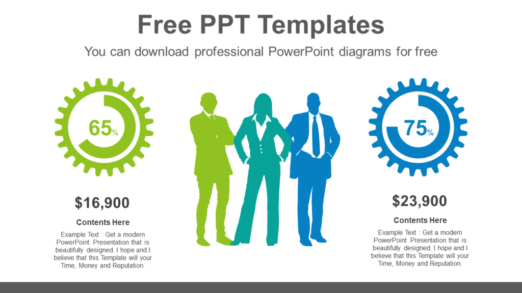 Download Business People Chart Brain Powerpoint Infographic Template