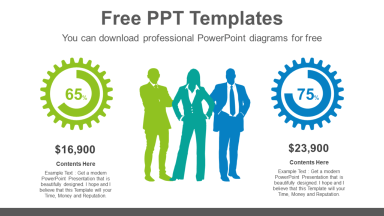 Download Business People Chart Brain Powerpoint Infographic Template