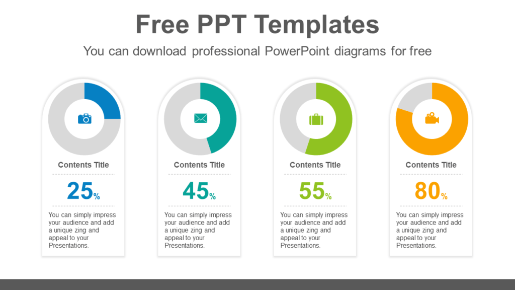 Download Doughnut Charts Card Brain Powerpoint Infographic Template