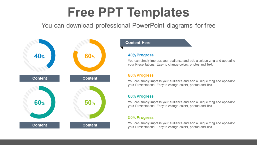 Download Doughnut Charts Brain Powerpoint Infographic Template