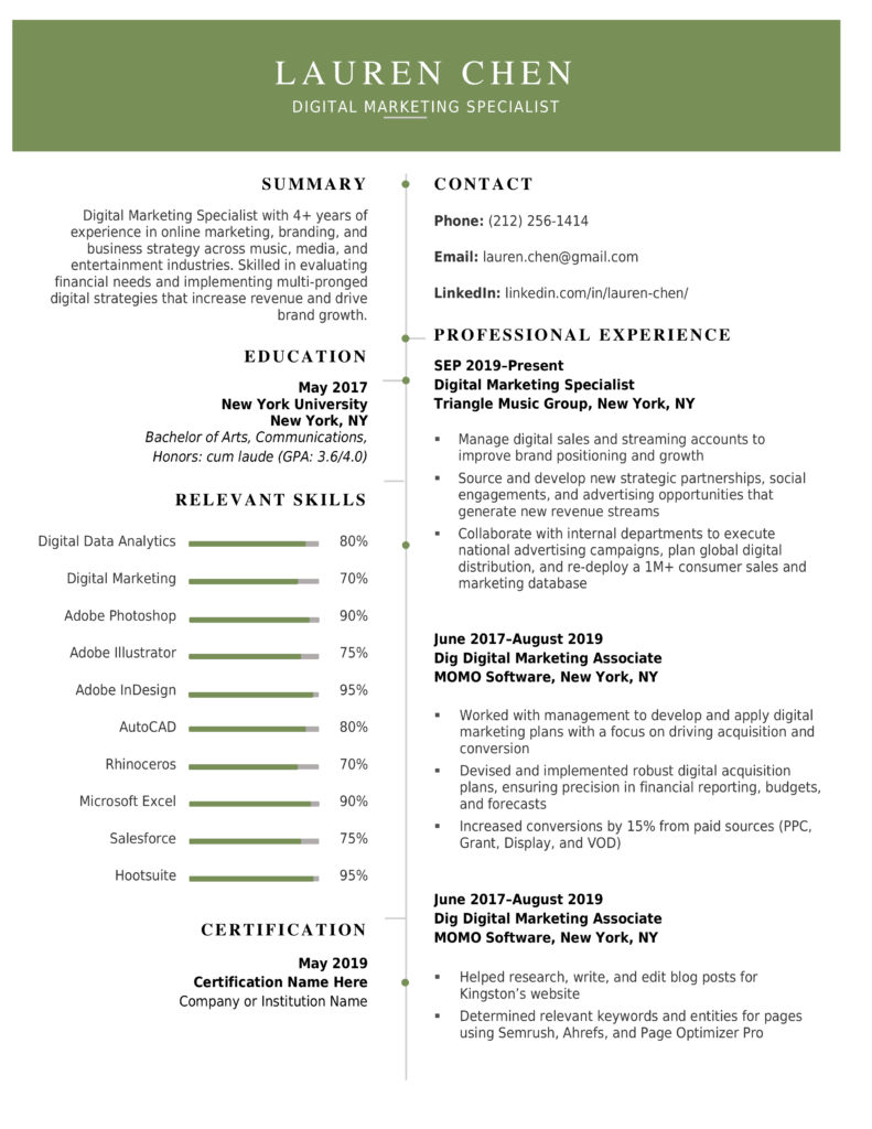 2021-Modern-Resume-Template-Green - PPTX Templates