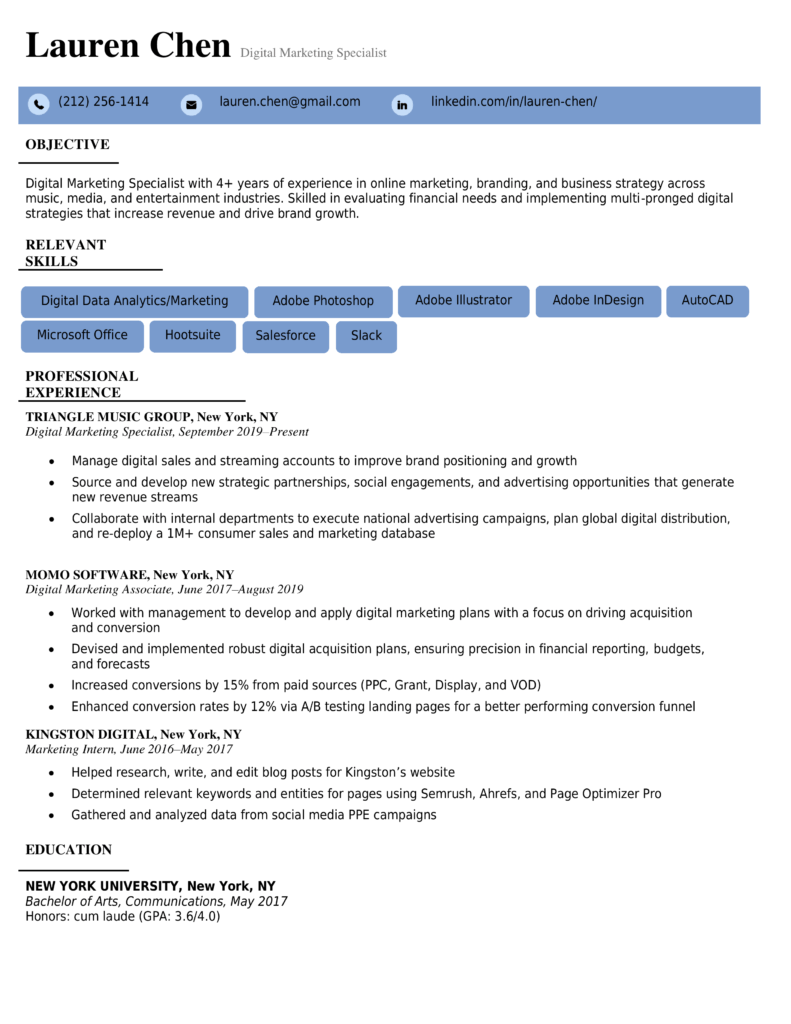 Advanced Blue Download Free Modern Resume