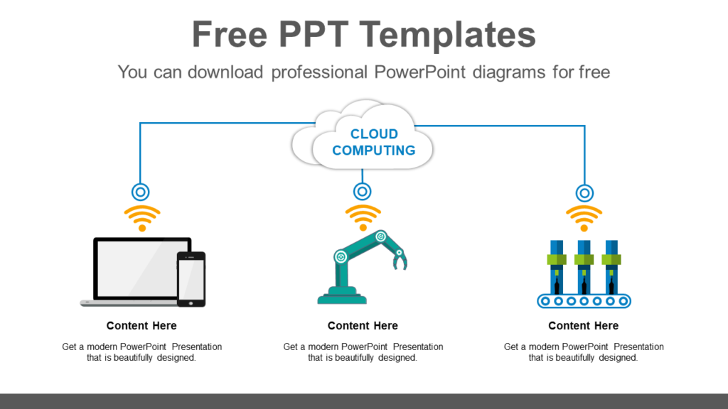 Download Cloud Computing Brain Powerpoint Infographic Template