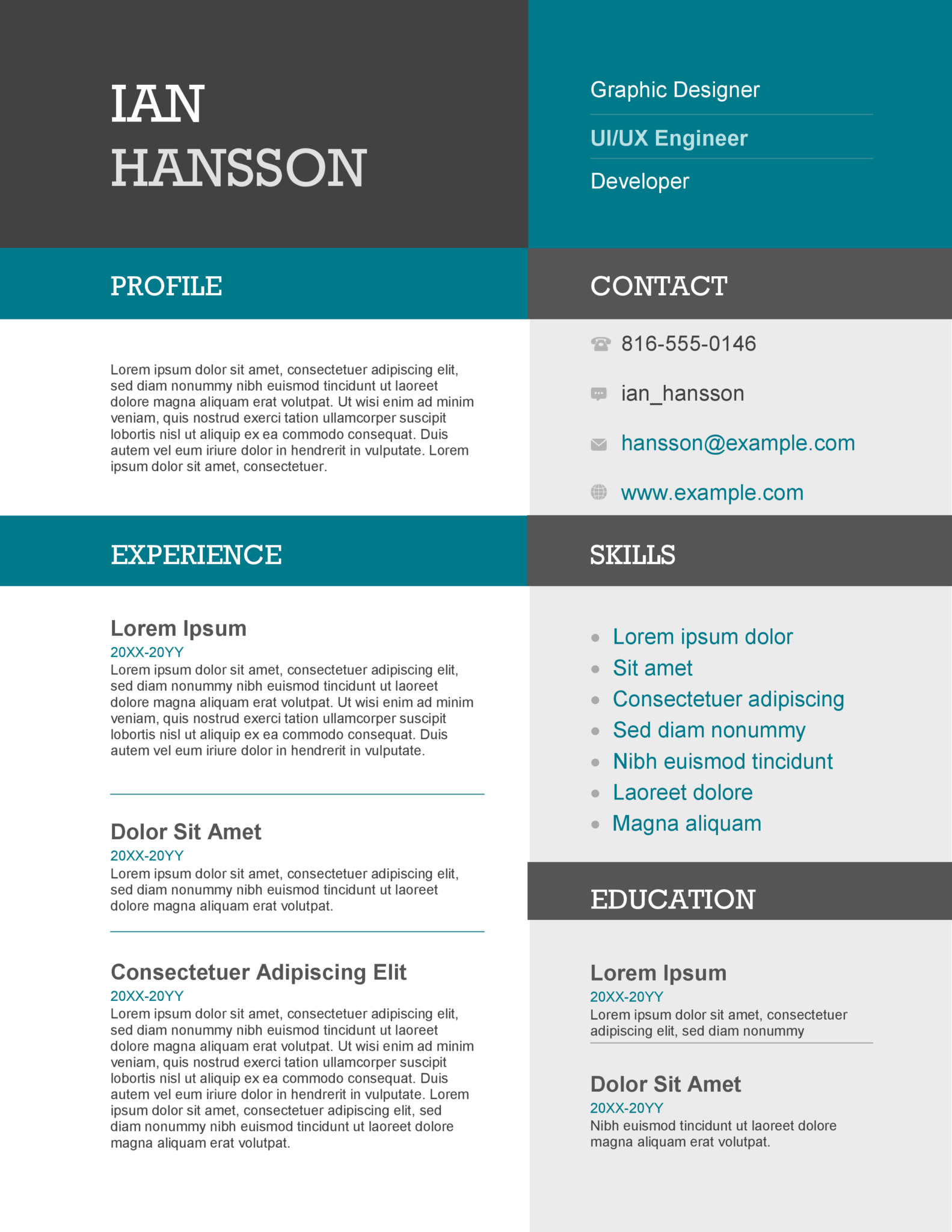 Color Black Scheme Resume Download Free Fresher Resume