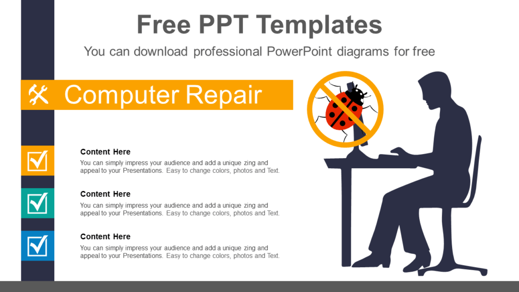 Download Computer Bug Recovery Brain Powerpoint Infographic Template