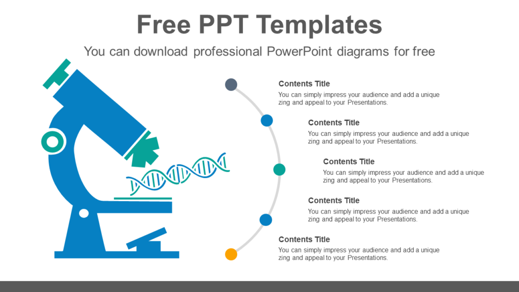 Download DNA analysis microscope Brain Powerpoint Infographic Template