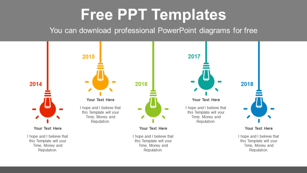 Download Flashing light bulbs Brain Powerpoint Infographic Template
