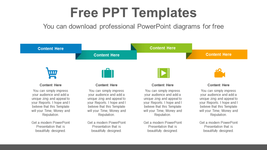 Download Folded ribbon Brain Powerpoint Infographic Template