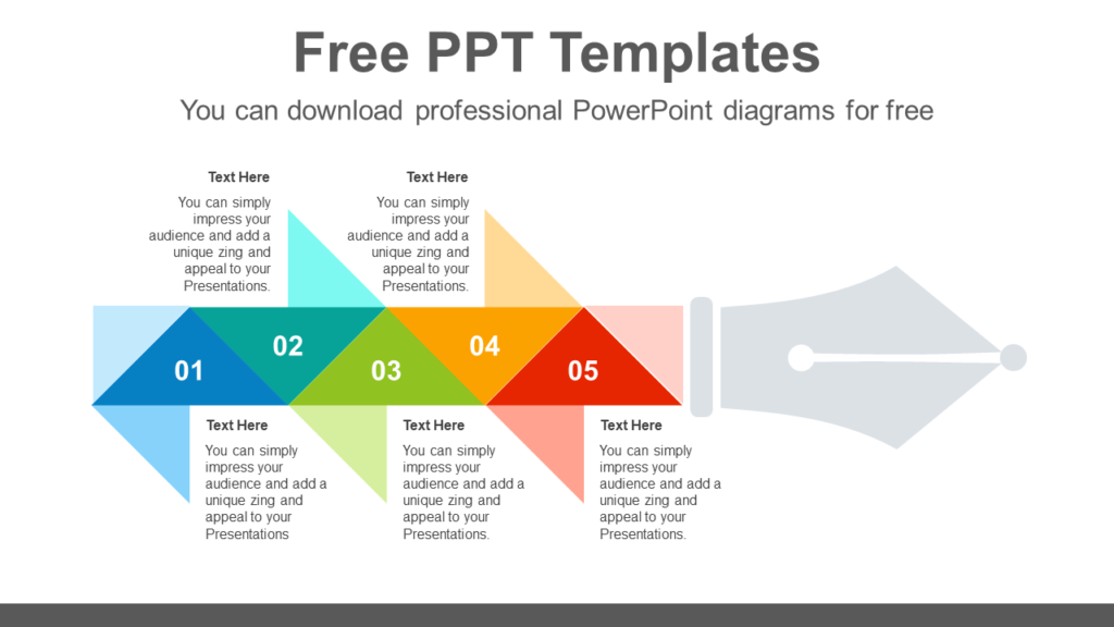Download Fountain Pen Brain Powerpoint Infographic Template
