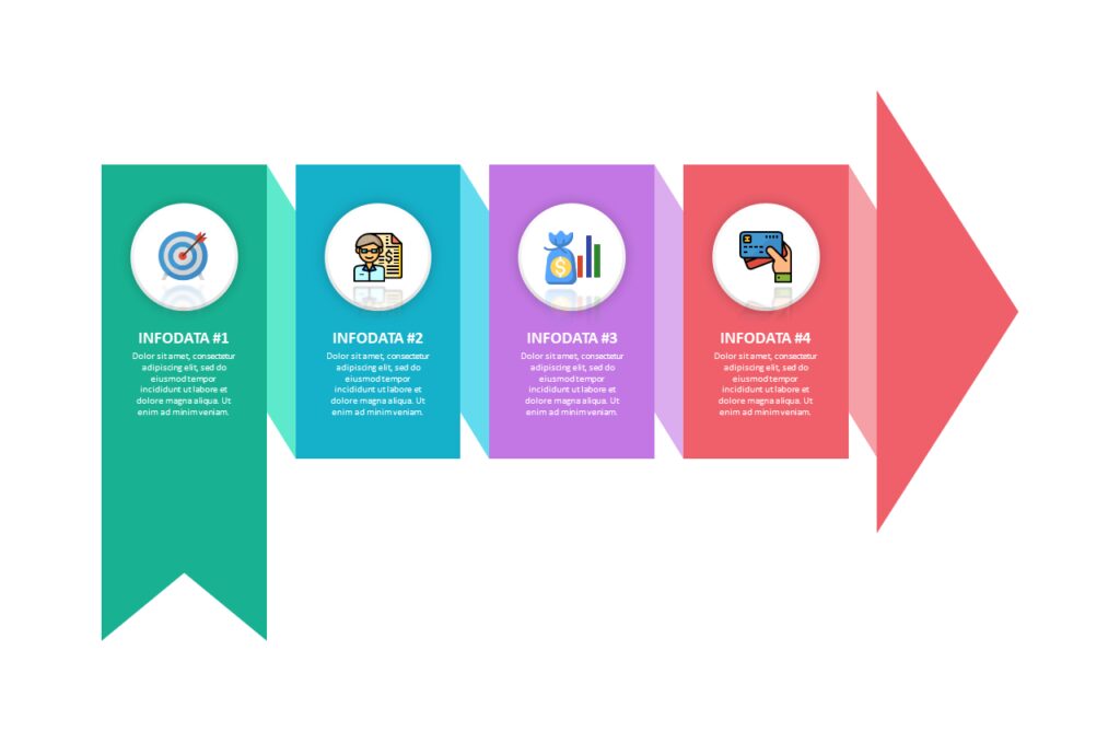 Download Horizontal Arrow Process Brain Powerpoint Infographic Template
