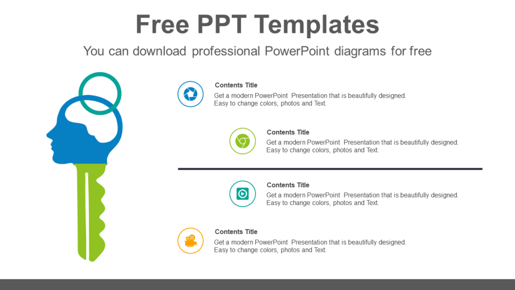 Download Head Brain Key Brain Powerpoint Infographic Template