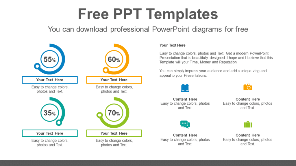 Download Icon doughnut charts Brain Powerpoint Infographic Template