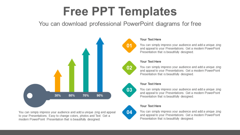 Download Key shape bar chart Brain Powerpoint Infographic Template