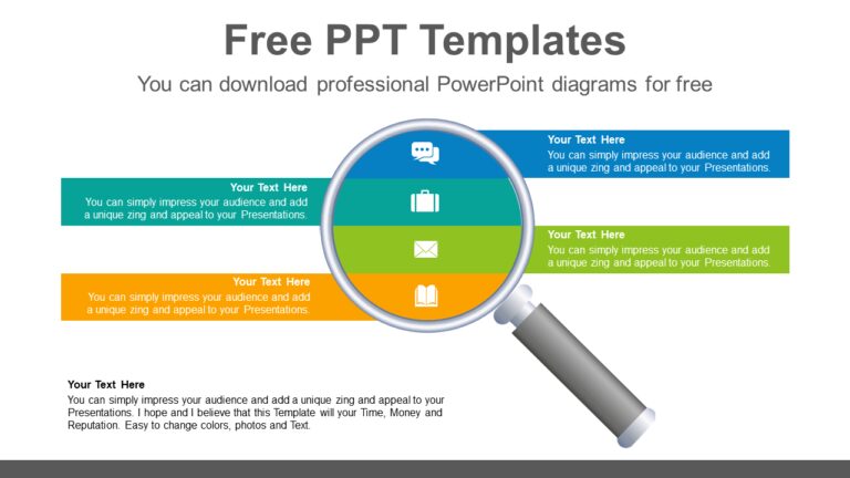 Download Magnifying Glasses Banner Brain Powerpoint Infographic Template