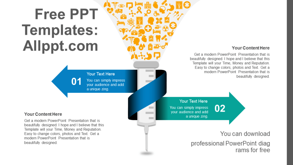 Download Medical Syringe Brain Powerpoint Infographic Template