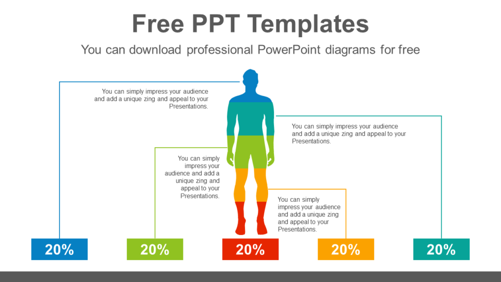 Download People Silhouette Chart Brain Powerpoint Infographic Template