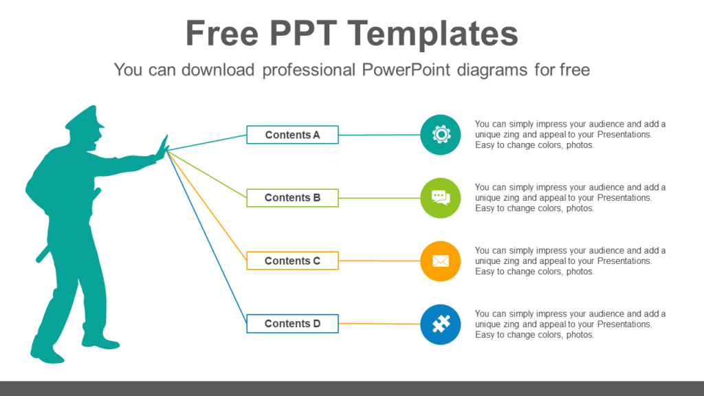 Download Police Man Brain Powerpoint Infographic Template