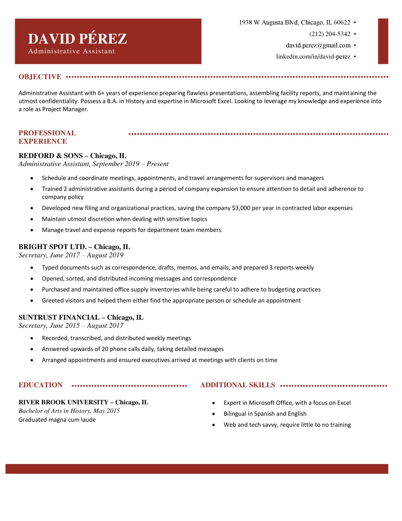 Professional Resume Red Download Free Professional Resume