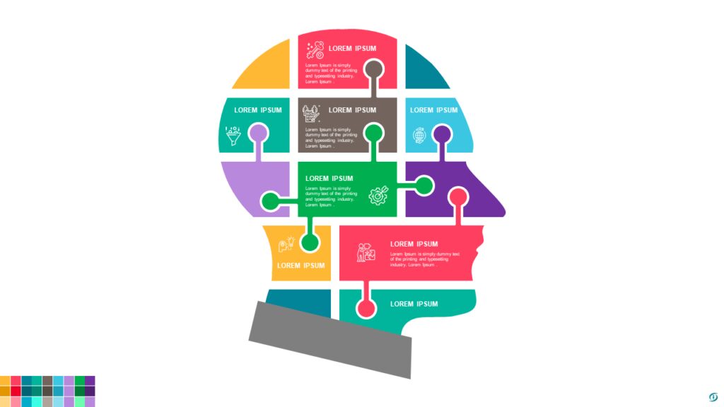 Download Puzzle Human Head Brain Powerpoint Infographic Template