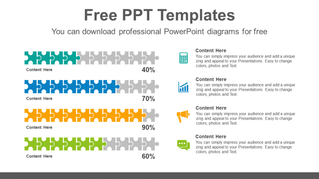 Download Puzzle chart PowerPoint Brain Powerpoint Infographic Template
