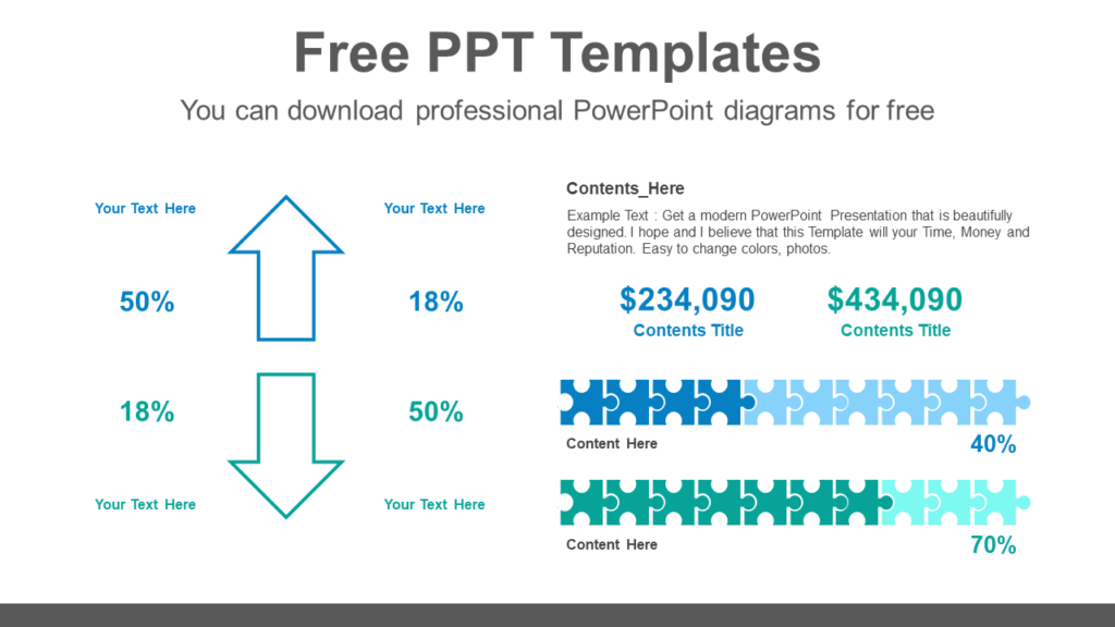Download Puzzle graph chart Brain Powerpoint Infographic Template