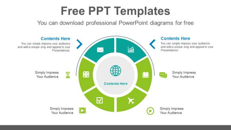 Download Radial doughnut Brain Powerpoint Infographic Template