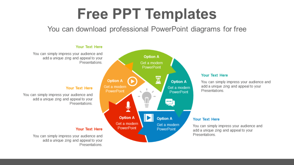 Download Rotation sector form Brain Powerpoint Infographic Template