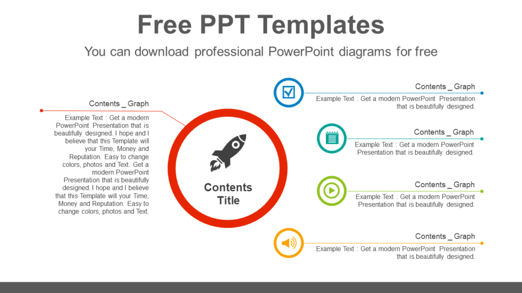 Download Spread 4 circle Brain Powerpoint Infographic Template