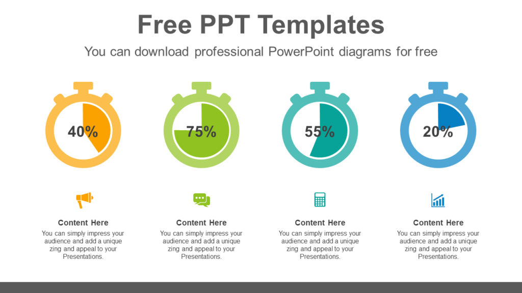 Download Stopwatch Pie Charts Brain Powerpoint Infographic Template