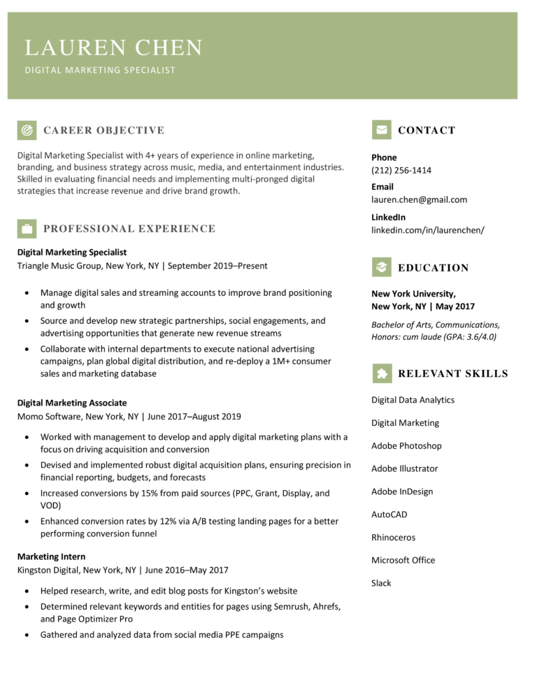 Stylish-Modern-Resume-Template-Green - PPTX Templates