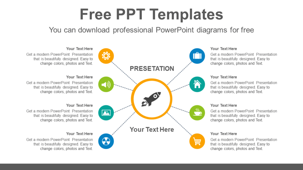 Download Symmetry Circles Brain Powerpoint Infographic Template