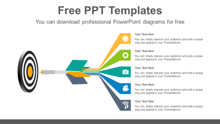 Download Target hit arrow Brain Powerpoint Infographic Template