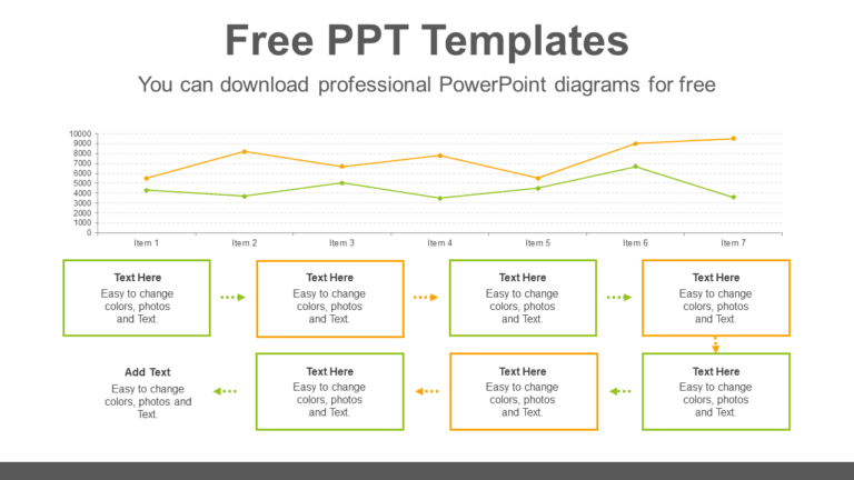 Download Text box line chart Brain Powerpoint Infographic Template