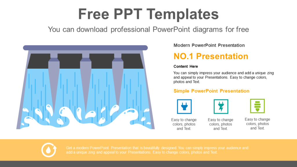 Download Water Power Energy Brain Powerpoint Infographic Template