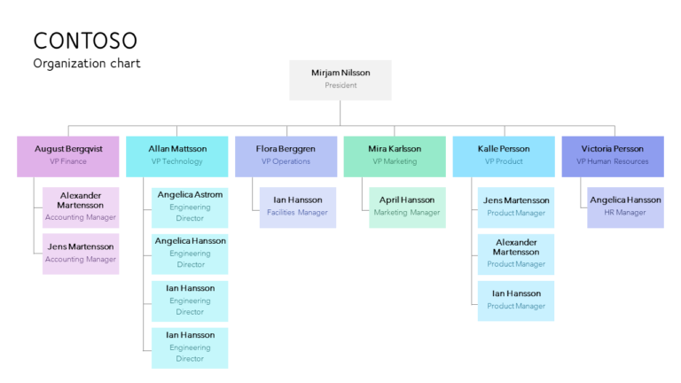 Download Team Organization Chart Brain Powerpoint Infographic Template