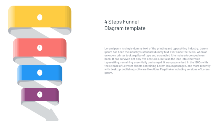 Download Free 4 Stages Funnel PPT template