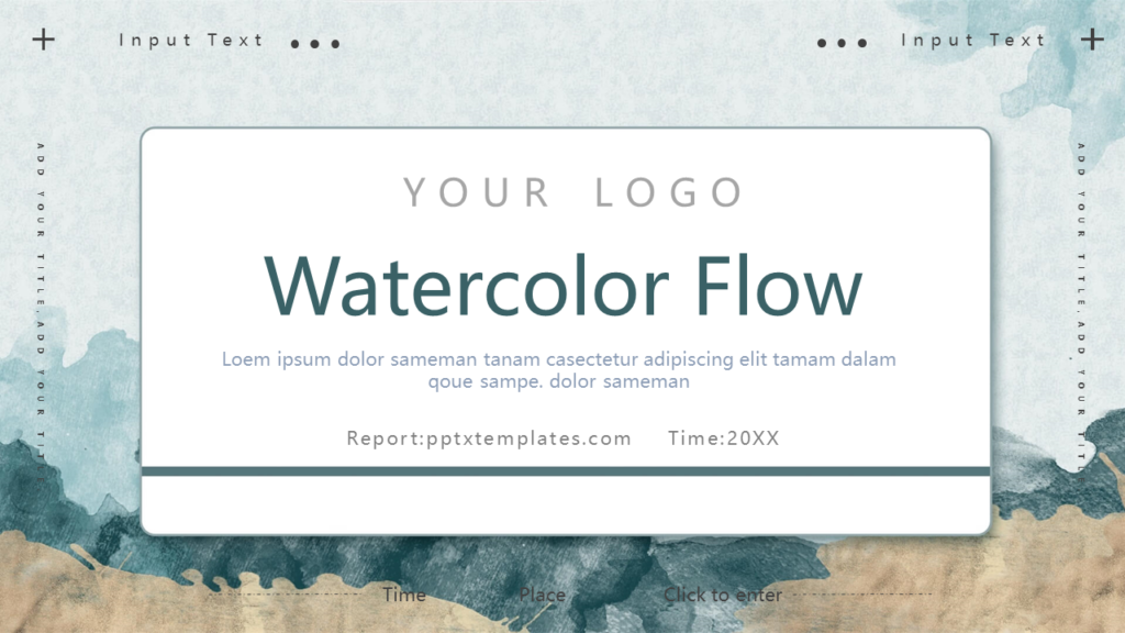 Download Watercolor Flow Business Brain Powerpoint Infographic Template
