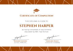 Download High School Certificate Of Completion Brain Powerpoint ...