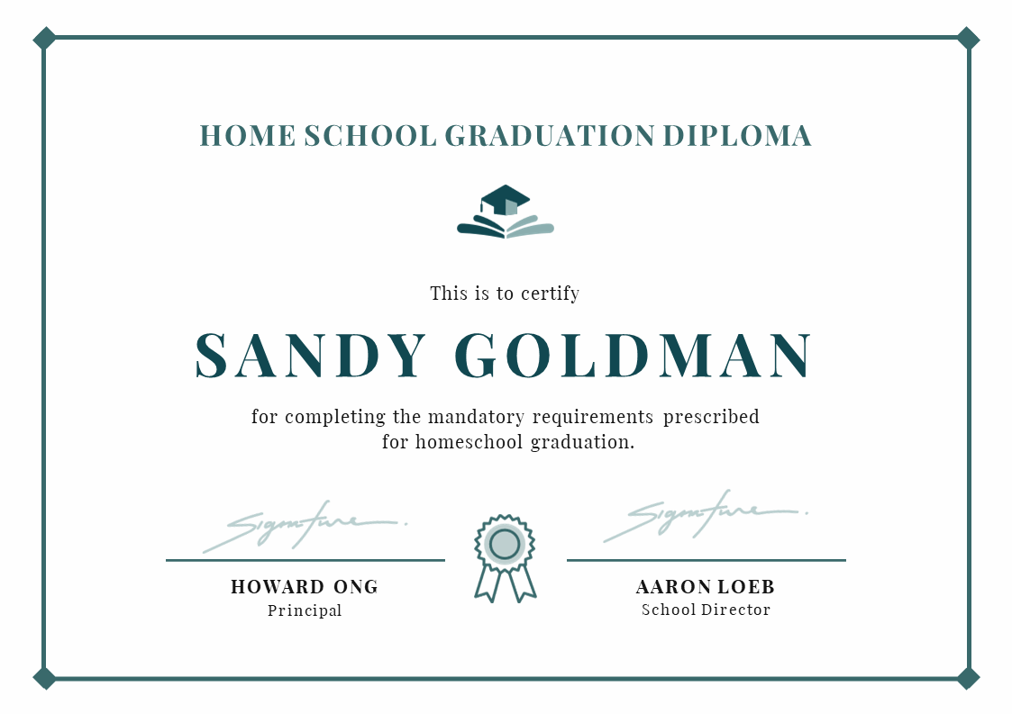 Download Homeschool Diploma Template In PPT