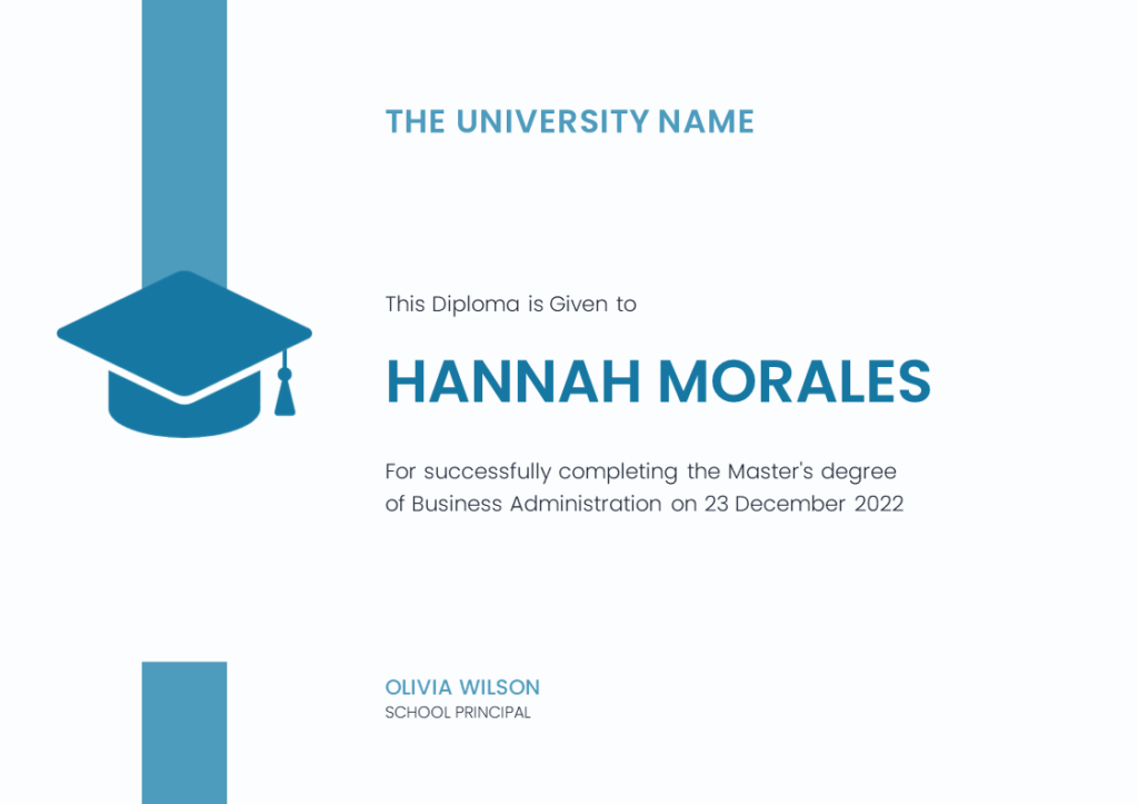Download MBA Diploma Brain Powerpoint Infographic Template