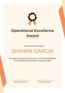 Download Operational Excellence Award Brain Powerpoint Infographic Template