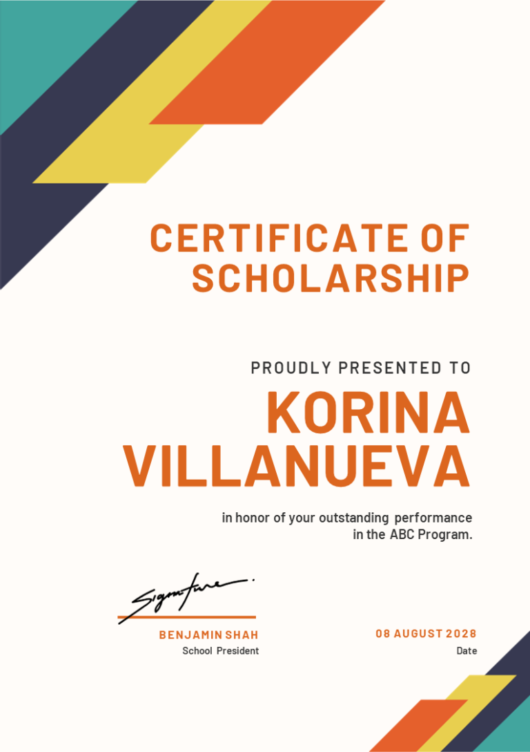 Download Free Certificate Templates & Award Templates