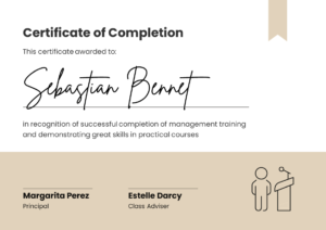 Download Training Certificate Of Completion Brain Powerpoint Infographic Template