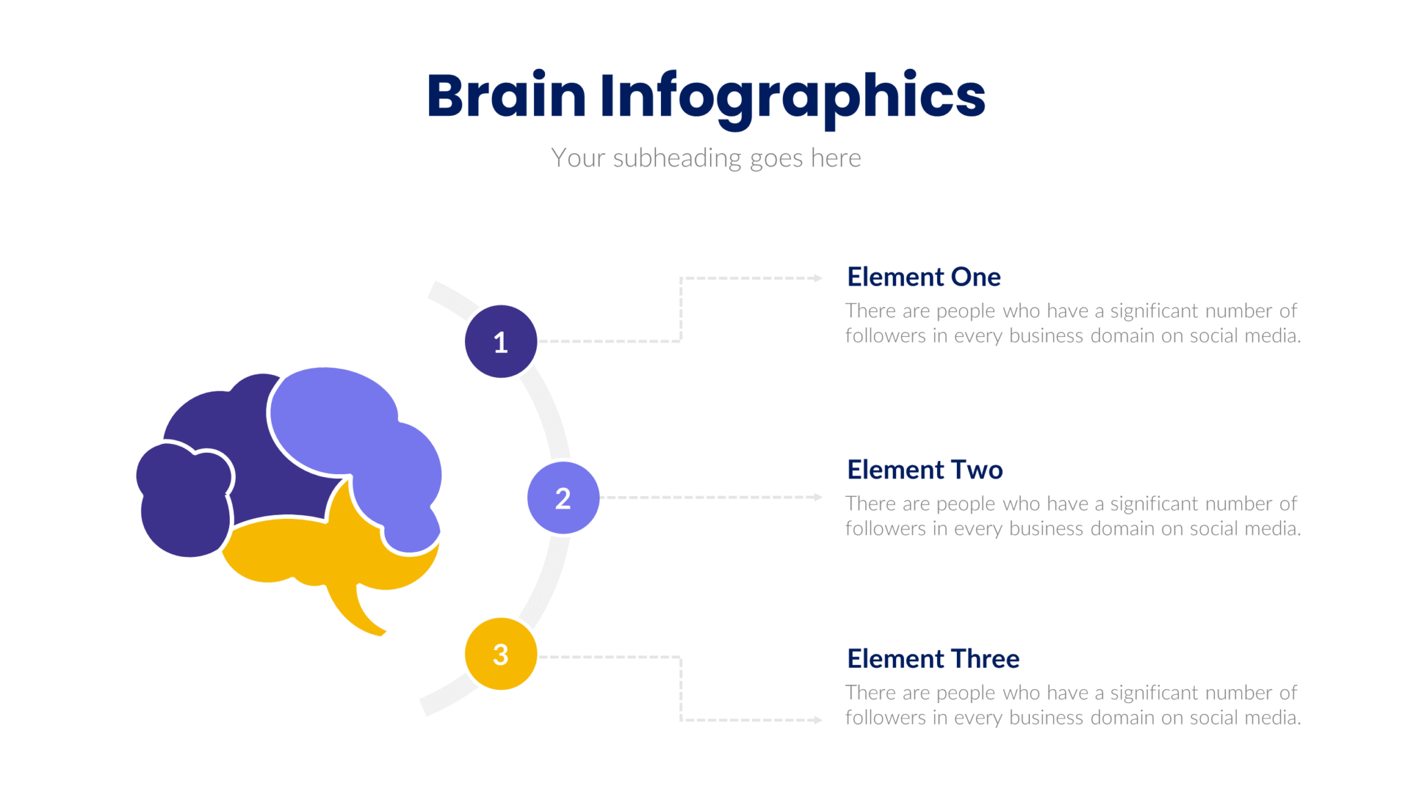 Download 3 Solutions Brain Powerpoint Infographic Template