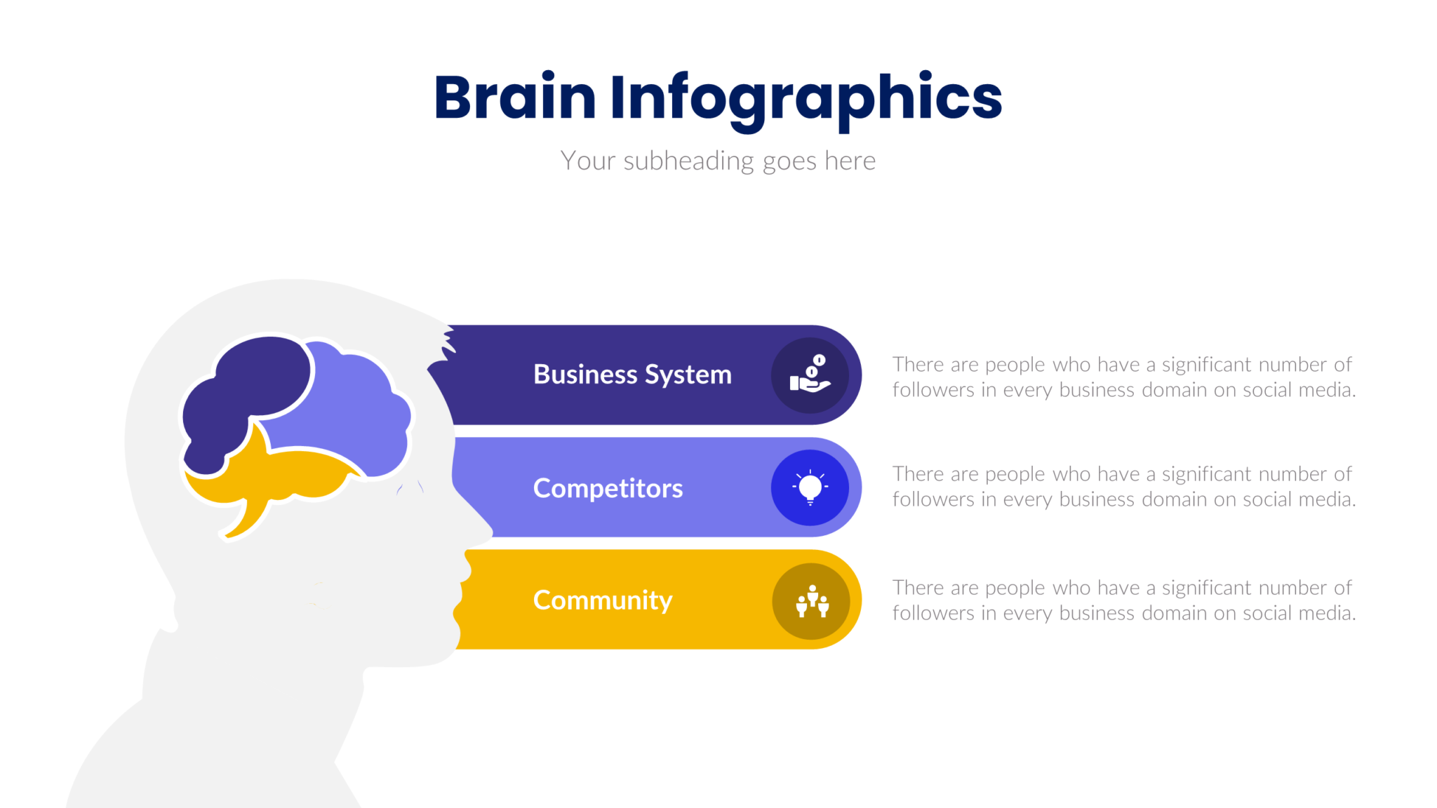 Download 3 Ideas Brain Powerpoint Infographic Template