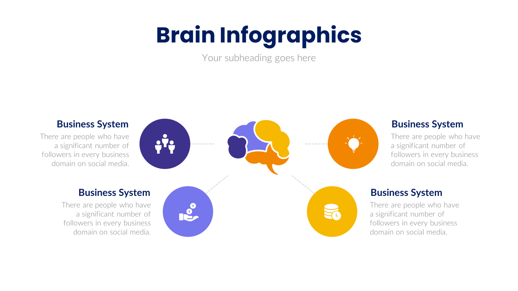 Download 4 Solutions Brain Powerpoint Infographic Template